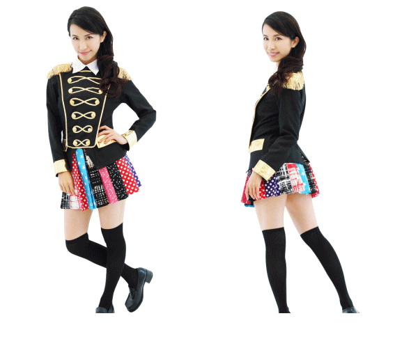 AKIBAアイドル（メロディすくーる）アイドル　ダンス　制服　衣装　仮装　コスプレ　原宿系のデザインスカートにシックなジャケットで弾けちゃお♪☆AOIコレクションのコスプレ♪コスチューム　　 　大