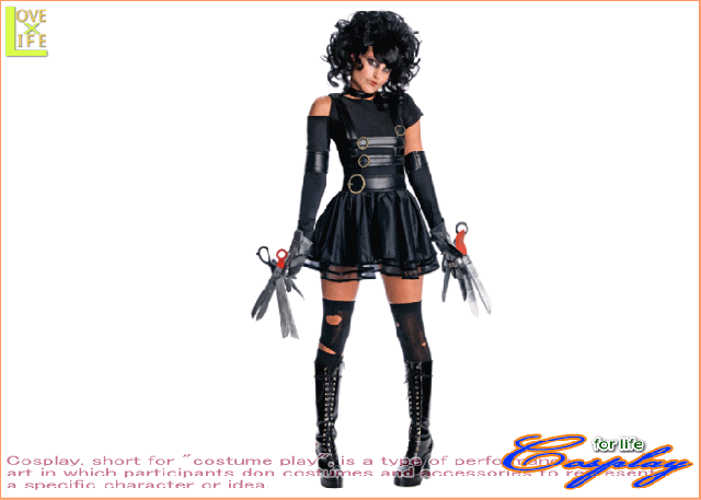 【レディ】【88R9844】ミス シザーハンズ (シザーハンズ)【Scissorhands】【仮装】【パーティ】シザーハンズのエドワードが女の子だった