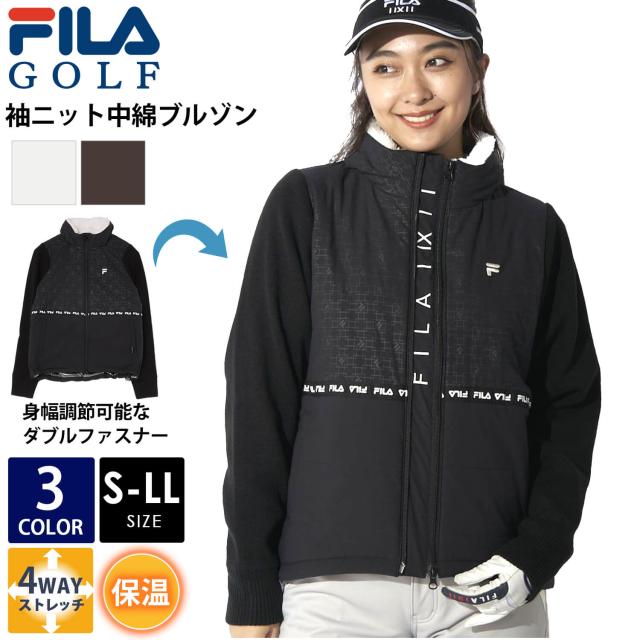 【30%OFF】FILAGOLF フィラゴルフ ゴルフウェア ニットスカート レディース ブランド 秋 冬 フレアミニスカート ひざ上 スポーツ おしゃれ きれいめ Dカン付 ML 黒 2024fw outfit