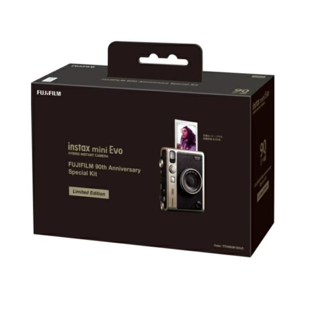 【ラッピング可】【即日発送】【新品】FUJIFILM 富士フイルム instax mini Evo 90th Anniversary Special Kit ゴールド