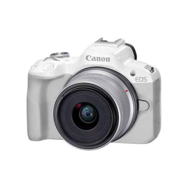 【ラッピング可】【即日発送】【新品】CANON キヤノン ミラーレス一眼カメラ EOS R50 RF-S18-45 IS STM レンズキット ホワイト