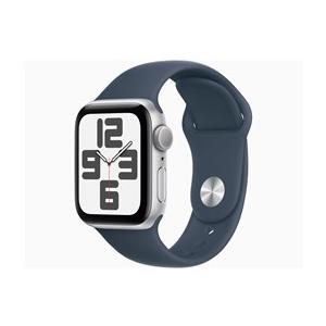 【ラッピング可】【即日発送】【安心！当社1ヶ月保証付き】【整備済品】Apple Watch SE 第2世代 GPSモデル 40mm MRE23J/A シルバー/ストームブルースポーツバンド M/L
