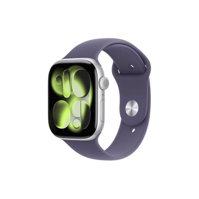 【新古品】Apple Watch Series 11 GPS+Cellularモデル 46mm MFCP4J/A シルバー・パープルフォグスポーツバンド S/M