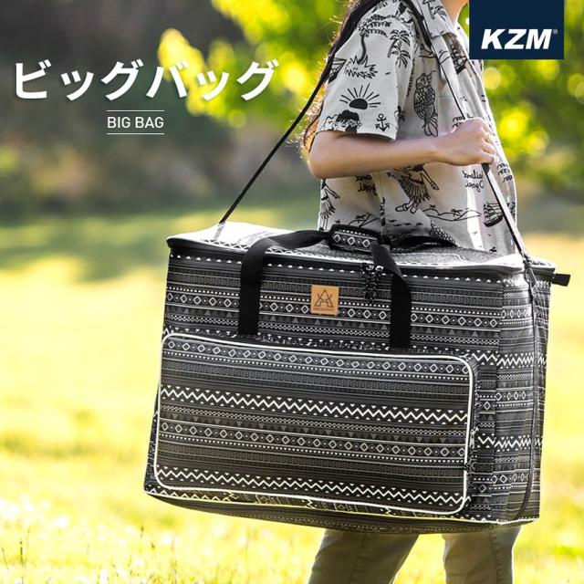 KZM ビッグバッグ 100L キャンプ バッグ 大容量 ボストンバッグ ソロキャンプ アウトドア レジャー ピクニック キャンプ用品 (kzm-k20t3b004)