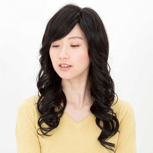 ラパンドアール 1074 マニッシュロングウェーブ(スタンダードブラック) (送料無料) Lapin d'or フルウィッグ