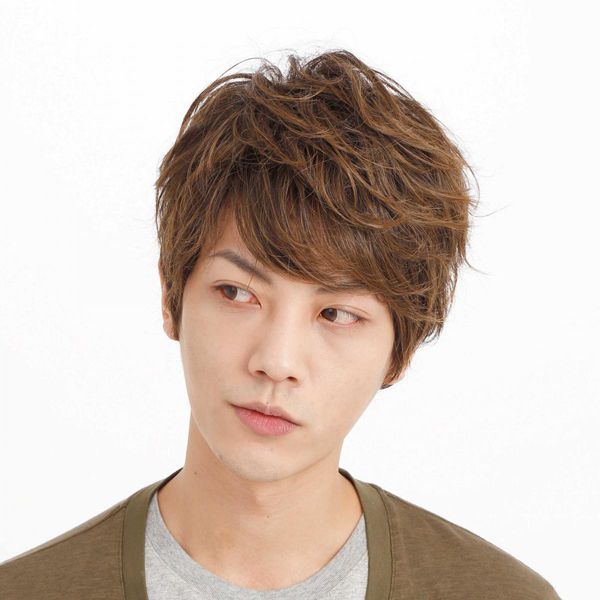 ラパンドアール オム 3489 エアリーマッシュ(キャラメルブラウン) (送料無料) HOMME フルウィッグ コスプレ