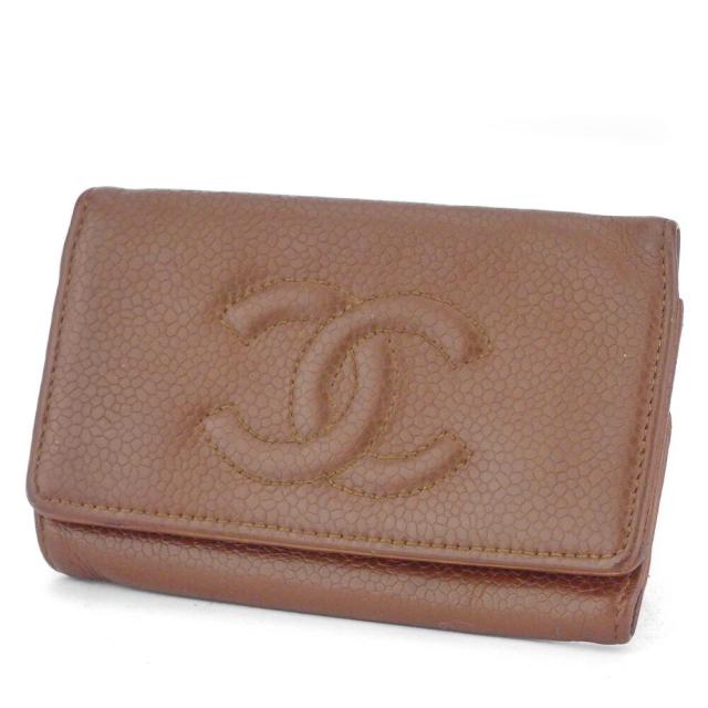 【BIGお買い物ラリー★30%OFFセール中】シャネル CHANEL キーケースココマーク オールドシャネル ブラウン ゴールド レディース 中古