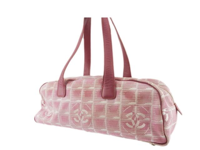 【X'masセール★30%OFF】シャネル CHANEL ハンドバッグニュートラベルライン オールドシャネル ピンク シルバー レディース 中古