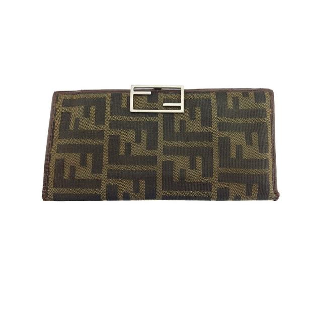 【X'masセール★30%OFF】フェンディ FENDI 長財布ズッカ ブラック ベージュ ブラウン レディース 中古