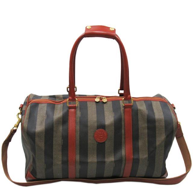 【X'masセール★30%OFF】フェンディ FENDI ボストンバッグペカン 2WAYショルダー ブラック ベージュ ブラウン レディース 中古