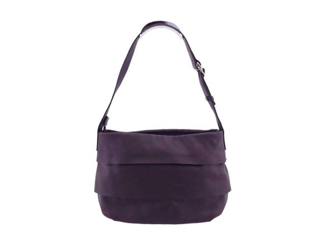 【X'masセール★30%OFF】ニナリッチ NINA RICCI ショルダーバッグティアード ロゴチャーム付き ブラウン シルバー レディース 中古