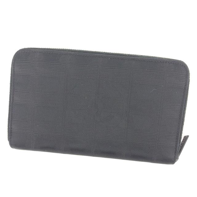 【BIGお買い物ラリー★30%OFFセール中】シャネル CHANEL 長財布ニュートラベルライン ブラック レディース 中古