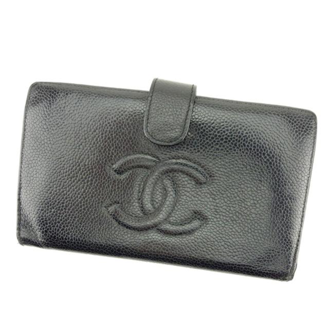 【X'masセール★30%OFF】シャネル CHANEL 長財布ココマーク ブラック ゴールド レディース 中古