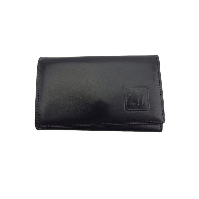 【BIGお買い物ラリー★30%OFFセール中】ダンヒル Dunhill キーケースロングテールロゴ ブラック ゴールド レディース 中古