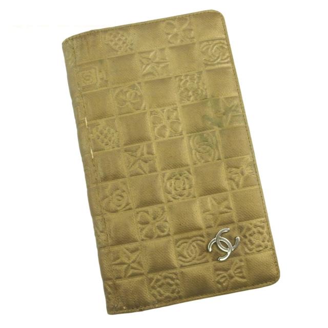 【BIGお買い物ラリー★30%OFFセール中】シャネル CHANEL 長財布アイコンシリーズ オールドシャネル ゴールド ホワイト 白 シルバー レディース 中古