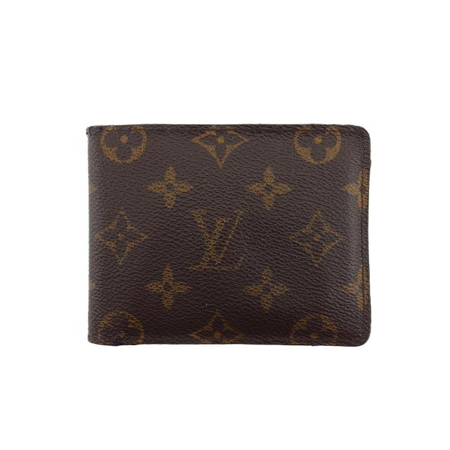 【X'masセール★30%OFF】ルイ・ヴィトン LOUIS VUITTON 札入れモノグラム ポルトフォイユミュルティプル ブラウン ベージュ レディース 中古