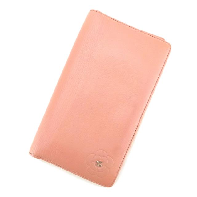【BIGお買い物ラリー★30%OFFセール中】シャネル CHANEL 長財布カメリア ピンク レディース 中古