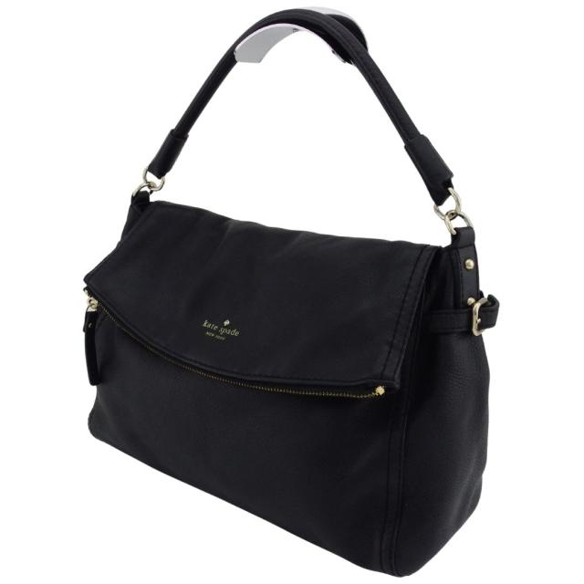 【BIGお買い物ラリー★30%OFFセール中】ケイトスペード Kate Spade ショルダーバッグロゴ スペードマーク ブラック レディース 中古