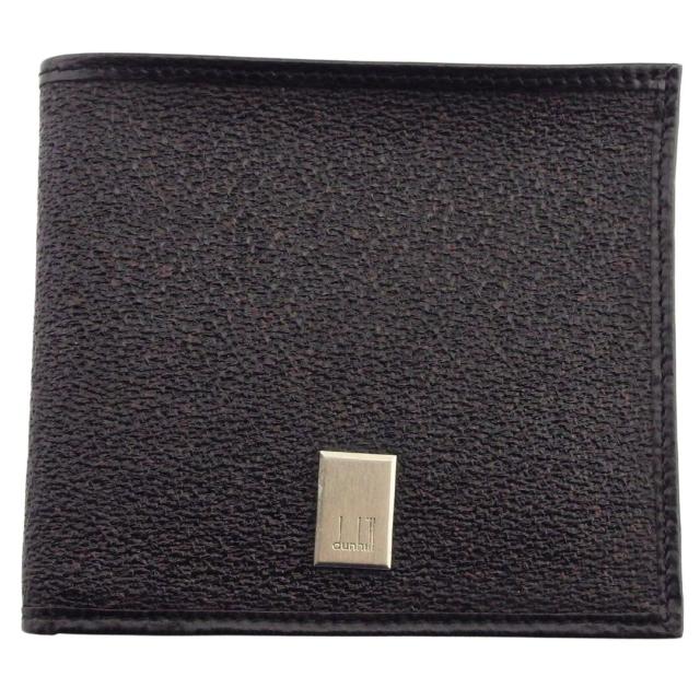 【BIGお買い物ラリー★30%OFFセール中】ダンヒル Dunhill 札入れロゴプレート ブラウン レディース 中古