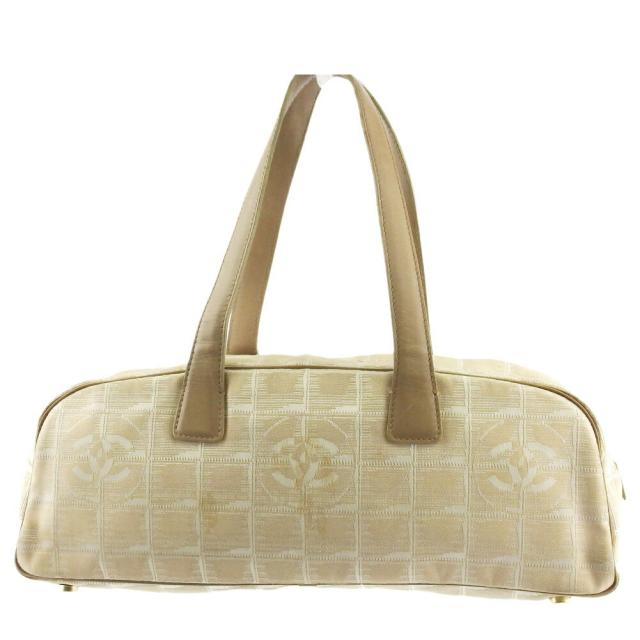 【BIGお買い物ラリー★30%OFFセール中】シャネル CHANEL ハンドバッグニュートラベルライン オールドシャネル ベージュ ゴールド レディース 中古