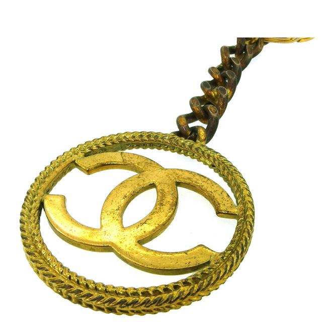 【BIGお買い物ラリー★30%OFFセール中】シャネル CHANEL キーホルダーココマーク オールドシャネル ゴールド レディース 中古