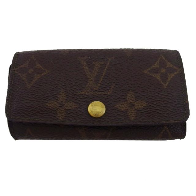 【BIGお買い物ラリー★30%OFFセール中】ルイ・ヴィトン LOUIS VUITTON キーケースモノグラム ミュルティクレ4 ブラウン ベージュ レディース 中古