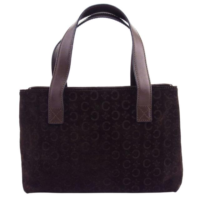 【BIGお買い物ラリー★30%OFFセール中】セリーヌ CELINE ハンドバッグCブラゾン ダークブラウン×シルバー レディース 中古