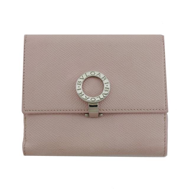 【BIGお買い物ラリー★30%OFFセール中】ブルガリ BVLGARI 二つ折り財布ブルガリブルガリ ロゴクリップ ピンク レディース 中古