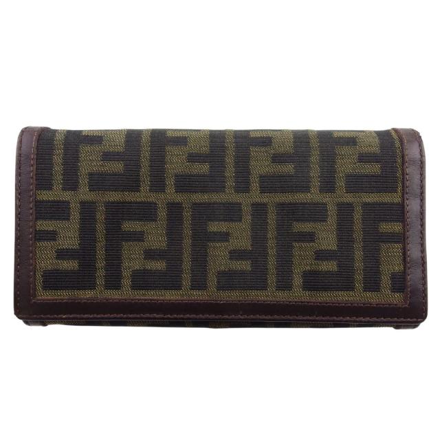 【BIGお買い物ラリー★30%OFFセール中】フェンディ FENDI 長財布ズッカ ブラック ベージュ ブラウン レディース 中古