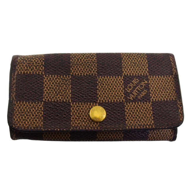 【BIGお買い物ラリー★30%OFFセール中】ルイ・ヴィトン LOUIS VUITTON キーケースダミエ ミュルティクレ4 ブラウン ベージュ レディース 中古
