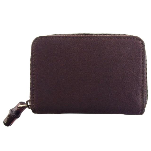 【BIGお買い物ラリー★30%OFFセール中】グッチ GUCCI ケースバンブー ブラウン パープル レディース 中古