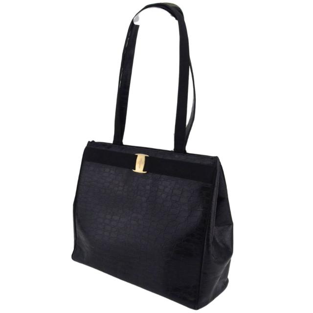 【BIGお買い物ラリー★30%OFFセール中】サルヴァトーレフェラガモ Salvatore Ferragamo ハンドバッグヴァラ金具 Nero レディース 中古
