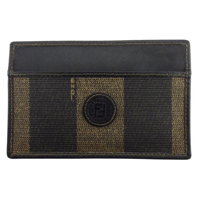 【BIGお買い物ラリー★30%OFFセール中】フェンディ FENDI パスケースペカン ブラック×ダークブラウン×ベージュ レディース 中古