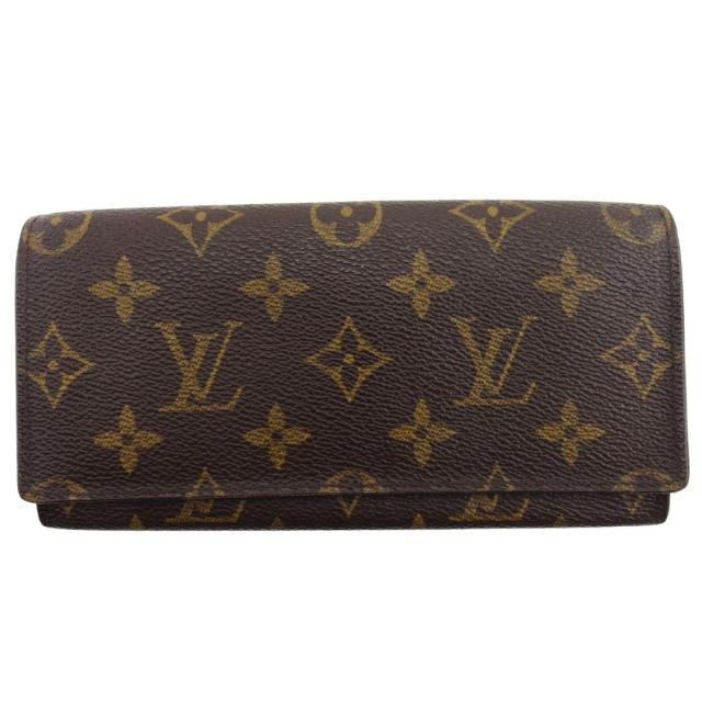 【BIGお買い物ラリー★30%OFFセール中】ルイ・ヴィトン LOUIS VUITTON 札入れモノグラム ポルト サークル バイ フォールド ブラウン×ベージュ レディース 中古