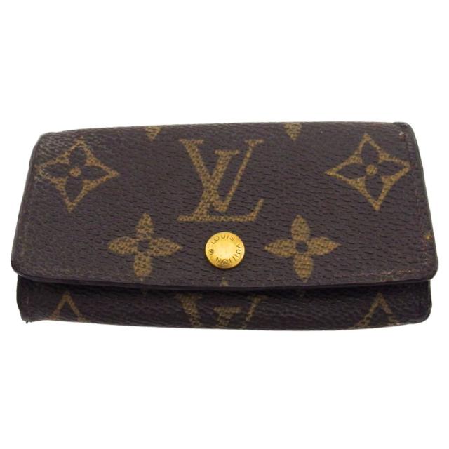 【BIGお買い物ラリー★30%OFFセール中】ルイ・ヴィトン LOUIS VUITTON キーケースモノグラム ミュルティクレ4 ブラウン×ベージュ×ゴールド レディース 中古