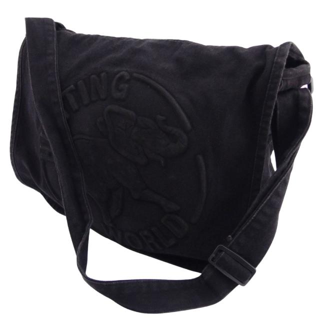 【BIGお買い物ラリー★30%OFFセール中】ハンティングワールド HUNTING WORLD ショルダーバッグジャスパー エレファントマーク ブラック レディース 中古