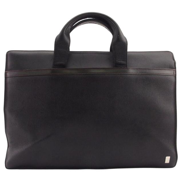 【BIGお買い物ラリー★30%OFFセール中】ダンヒル Dunhill ビジネスバッグサイドカー ロゴプレート ブラウン レディース 中古