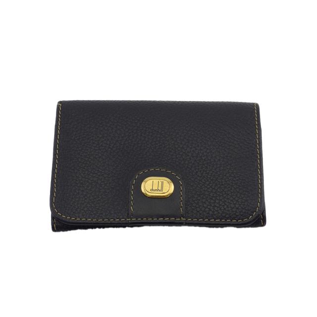 【BIGお買い物ラリー★30%OFFセール中】ダンヒル Dunhill キーケースロゴプレート ブラック レディース 中古