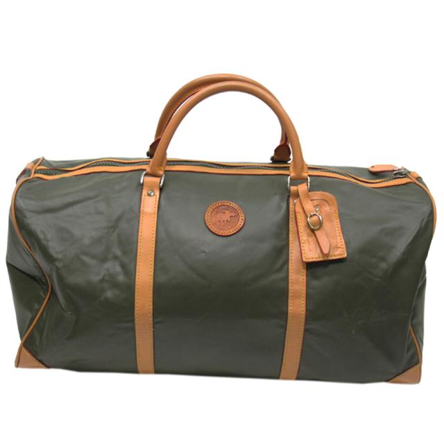 【BIGお買い物ラリー★30%OFFセール中】ハンティングワールド HUNTING WORLD ボストンバッグバチューサーパス カーキ ベージュ レディース 中古