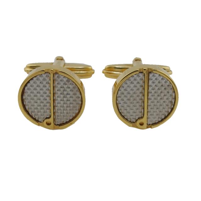 【BIGお買い物ラリー★30%OFFセール中】ダンヒル Dunhill カフス ゴールド×シルバー レディース 中古
