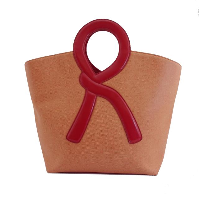 【BIGお買い物ラリー★30%OFFセール中】ロベルタ・ディ・カメリーノ Roberta di Camerino ハンドバッグ レッド×オレンジ レディース 中古