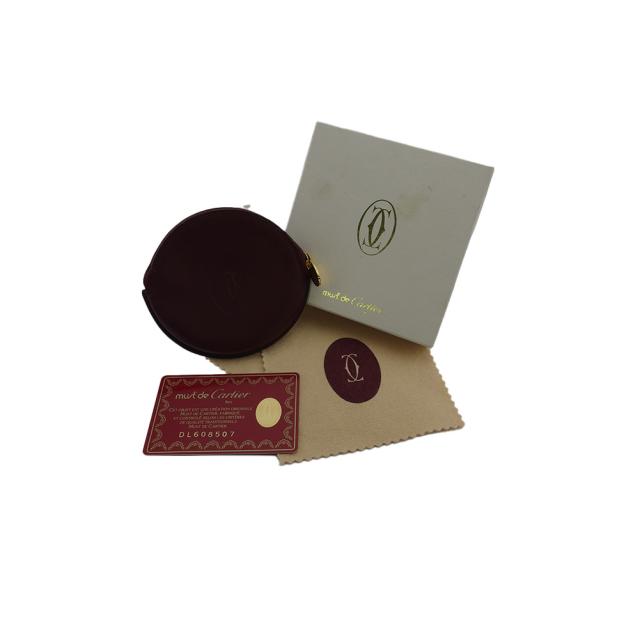 【BIGお買い物ラリー★30%OFFセール中】カルティエ CARTIER ケースマストライン ラウンドフォルム 丸型 ボルドー レディース 中古