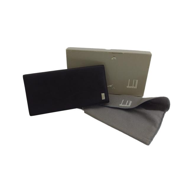 【BIGお買い物ラリー★30%OFFセール中】ダンヒル Dunhill 札入れサイドカー ロゴプレート ブラウン ブラック レディース 中古