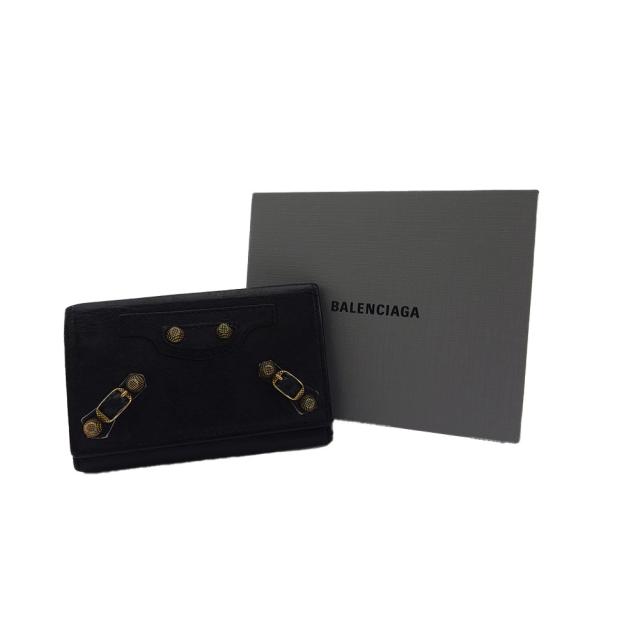 【BIGお買い物ラリー★30%OFFセール中】バレンシアガ BALENCIAGA キーケースジャイアントオオサカ ブラック レディース 中古
