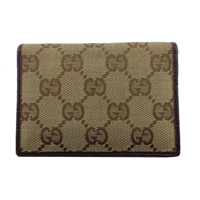 【BIGお買い物ラリー★30%OFFセール中】グッチ GUCCI パスケースGG柄 ブラウン×ベージュ レディース 中古