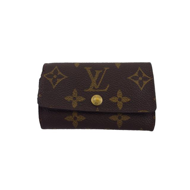 【BIGお買い物ラリー★30%OFFセール中】ルイ・ヴィトン LOUIS VUITTON キーケースモノグラム ミュルティクレ6 ブラウン ベージュ レディース 中古