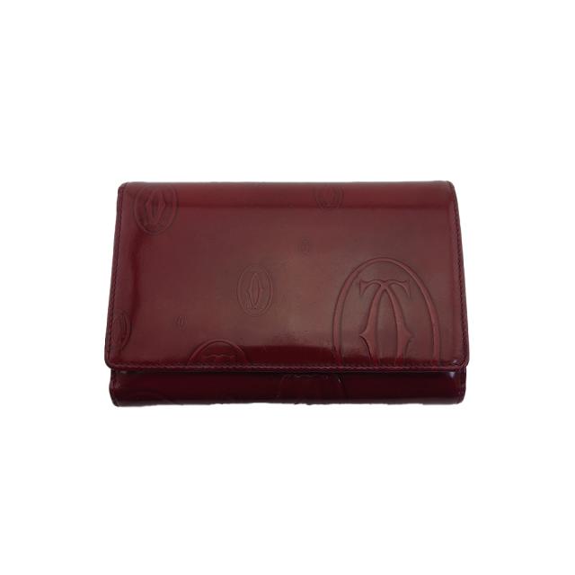 【BIGお買い物ラリー★30%OFFセール中】カルティエ CARTIER 長財布ハッピーバースデー ボルドー レディース 中古