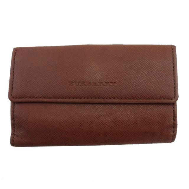 【BIGお買い物ラリー★30%OFFセール中】バーバリー BURBERRY キーケースロゴ ブラウン レディース 中古