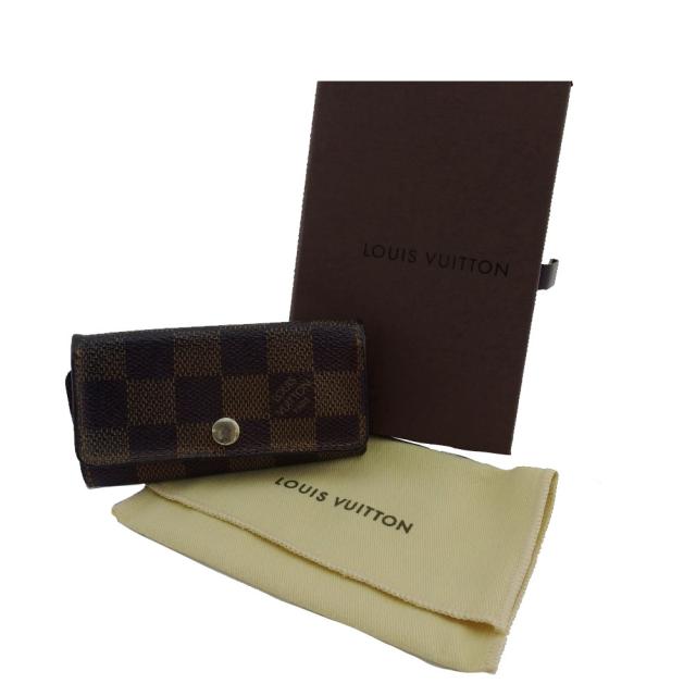 【BIGお買い物ラリー★30%OFFセール中】ルイ・ヴィトン LOUIS VUITTON キーケースダミエ ミュルティクレ4 ブラウン ベージュ レディース 中古