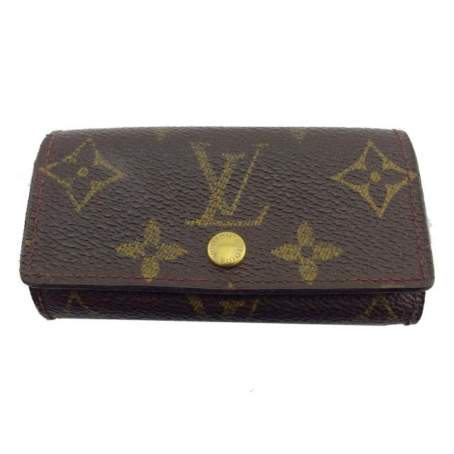 【BIGお買い物ラリー★30%OFFセール中】ルイ・ヴィトン LOUIS VUITTON キーケースモノグラム ミュルティクレ4 ブラウン×ベージュ×ゴールド レディース 中古